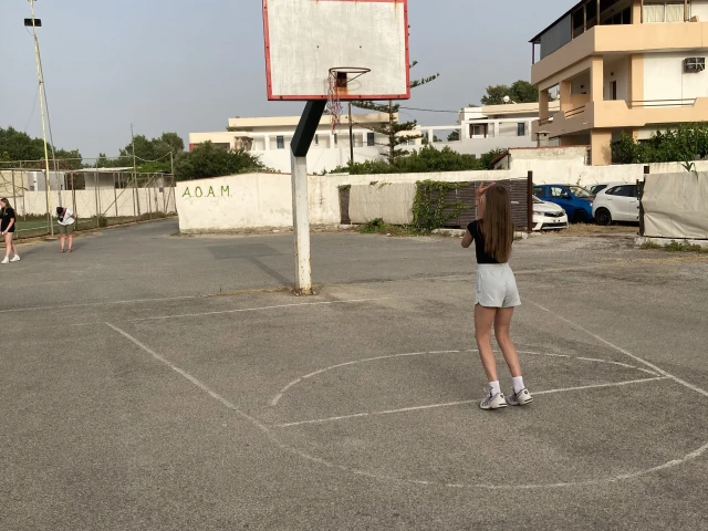 Agia Marina Basketball Court: Agia marina next to football court ...